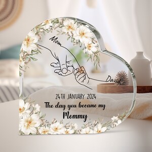 Mother and Kids Holding Hands Stand, Mom and Children Name Sign, First ...