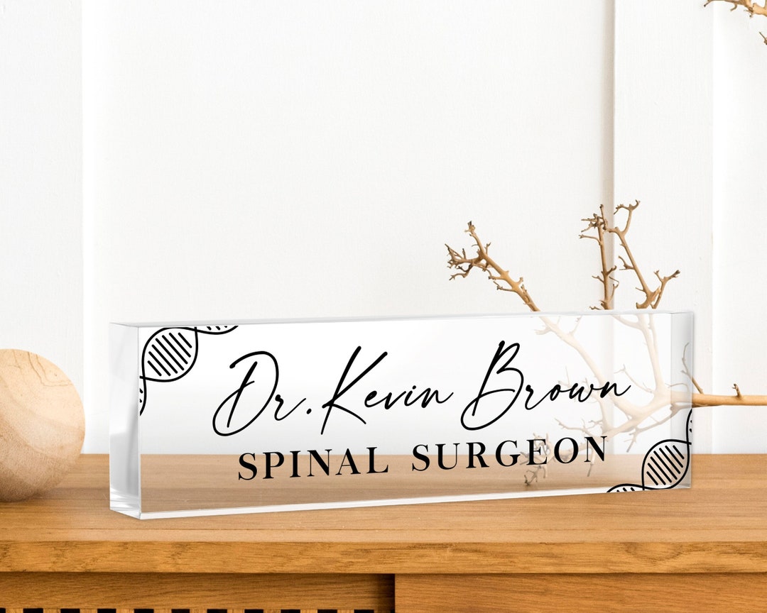 Personalized Acrylic Name Tag for Doctor, Gift for Doctor, Family ...
