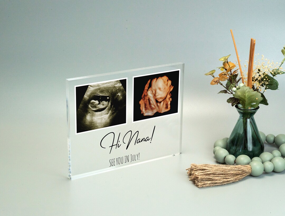 Pregnancy Announcement Sign, Sonogram Picture Frame, Ultrasound Picture ...