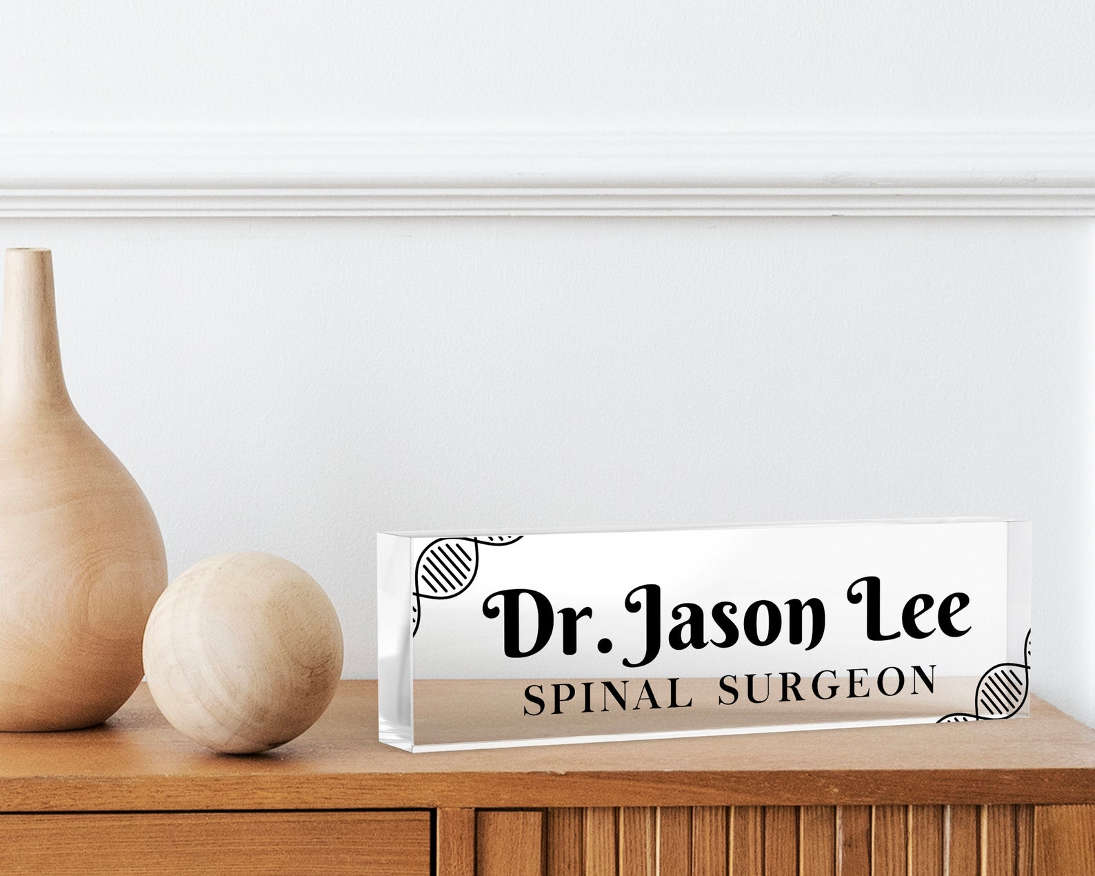 Personalized Acrylic Name Tag for Doctor, Gift for Doctor, Family ...