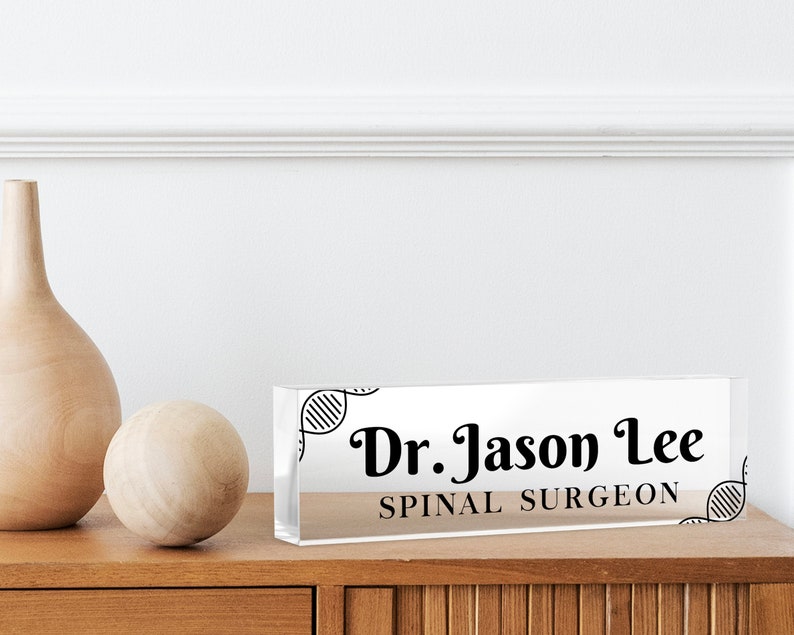 Personalized Acrylic Name Tag for Doctor, Gift for Doctor, Family ...
