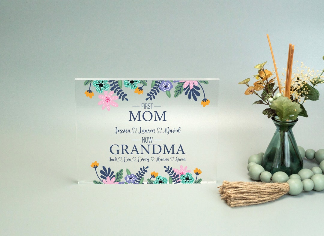 Acrylic Mom and Grandma Display, Mother's Day Gifts, First Mom Now ...