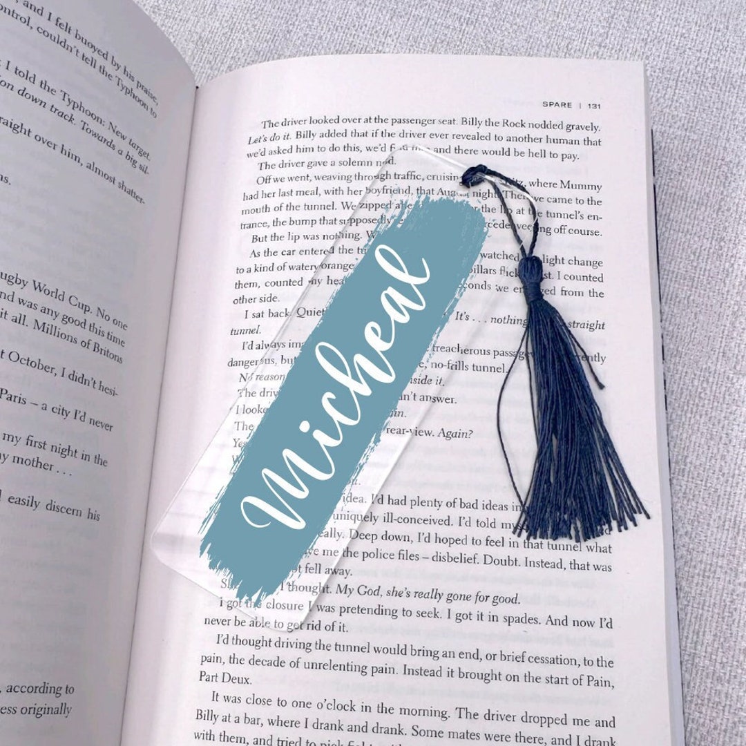 Personalized Acrylic Bookmark, Custom Bookmark, Cute Bookmark, Reader ...