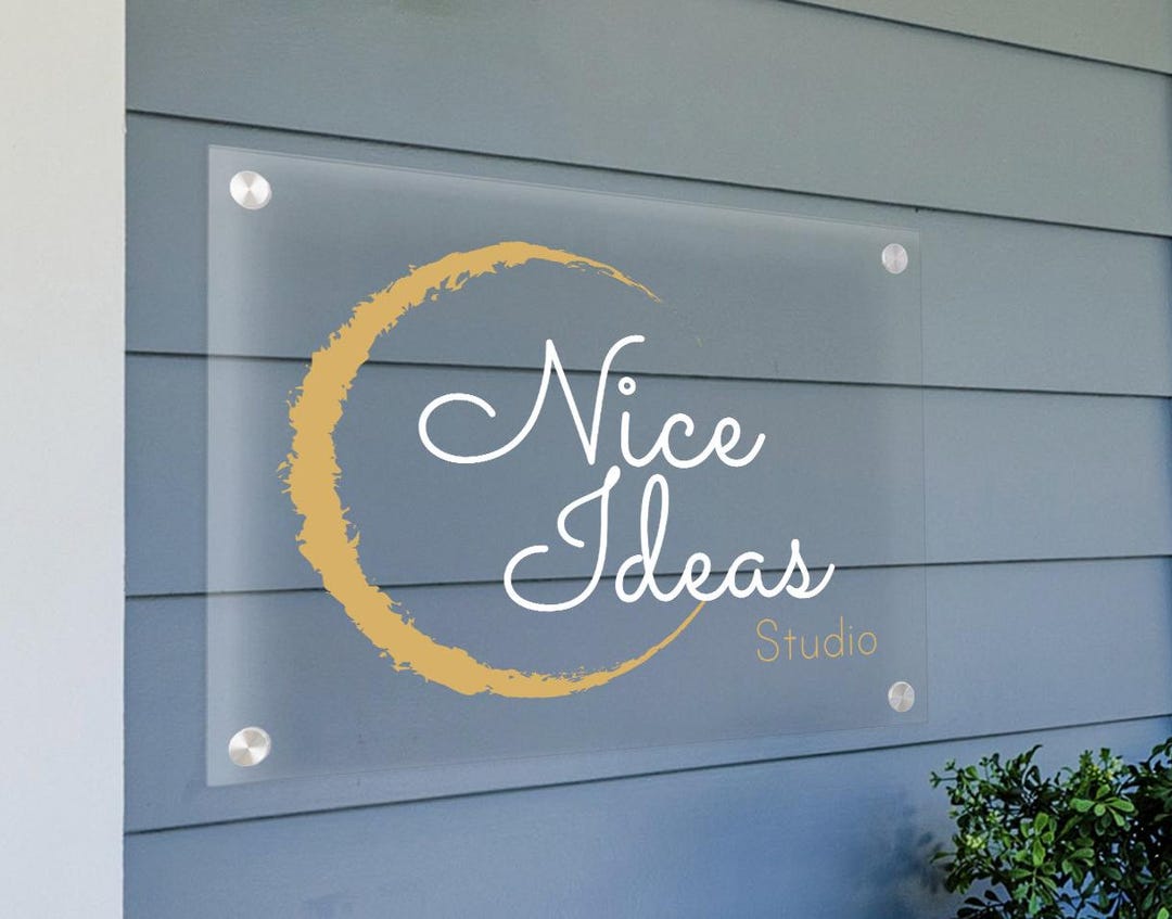 Custom Company Logo Sign, Personalized Corporation Wall Hanging, Office ...