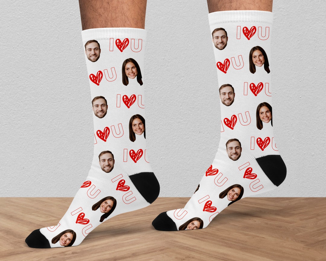 Custom Couples Picture Socks, Personalized Boyfriend Socks, Boyfriend ...
