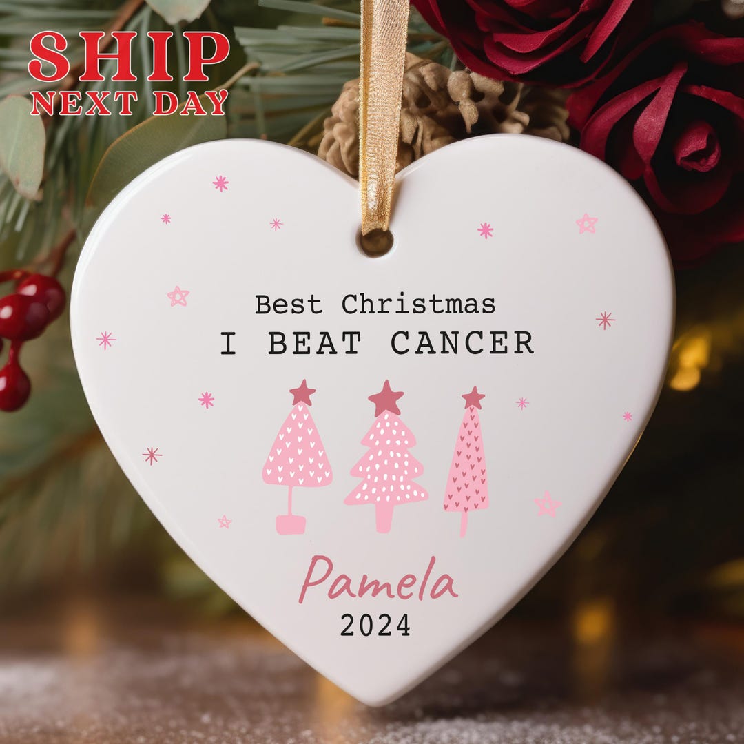 Best Christmas Ornament, I Beat Cancer Ornament, Cancer Awareness ...