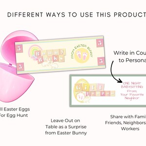 Easter Bunny Bucks Printable Easter Play Money, Easter Egg and Egg Hunt ...