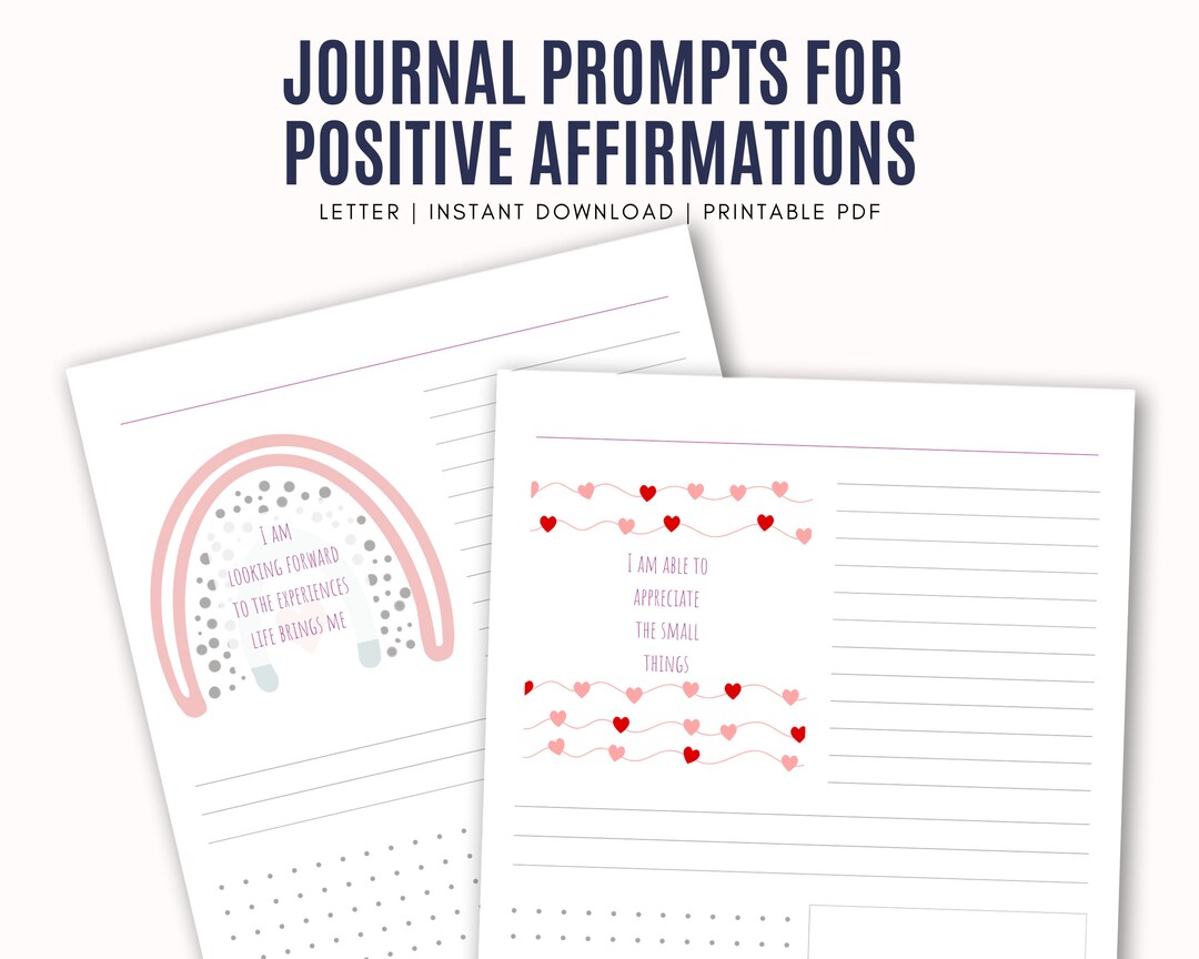 Journal Prompts Printable Guided Journal| Self Love, Positive ...