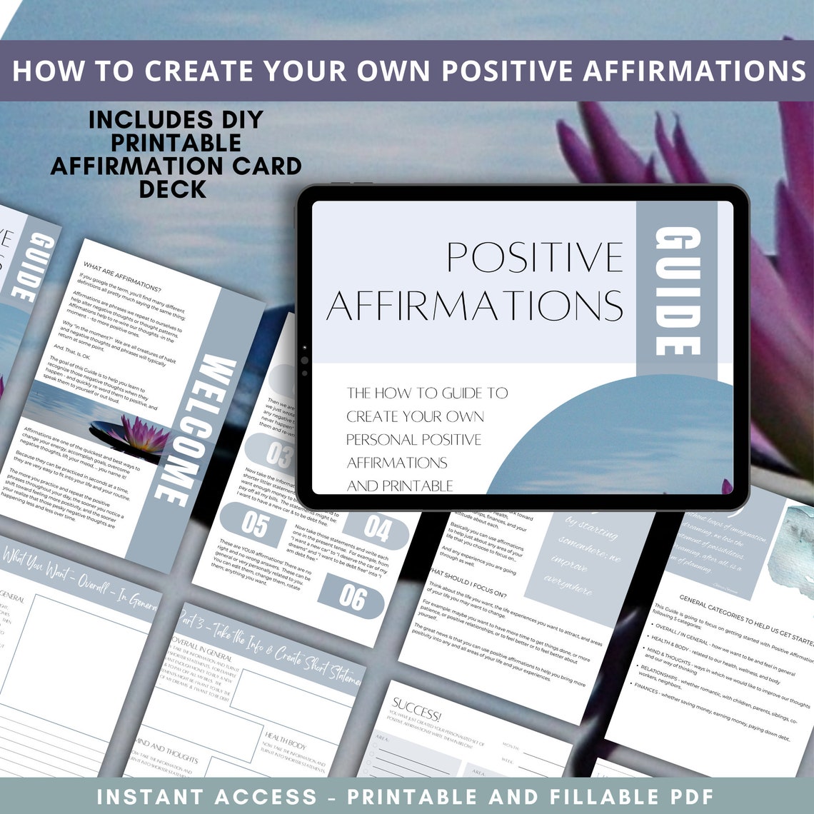Printable Affirmation Cards for Daily Affirmations | Fillable ...