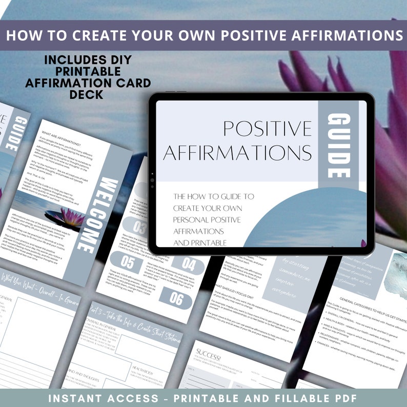 Printable Affirmation Cards for Daily Affirmations | Fillable ...
