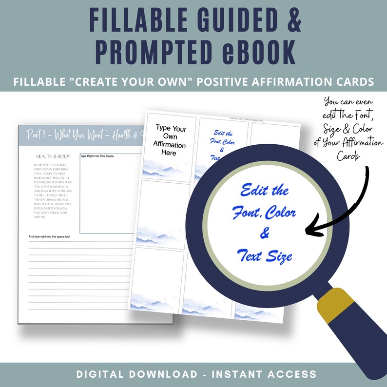 Printable Affirmation Cards for Daily Affirmations | Fillable ...