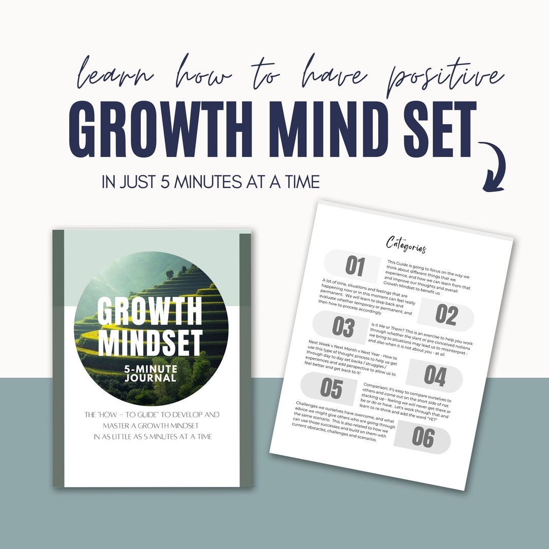 Growth Mindset Journal, Personal Growth, Positive Mindset, the Power of ...