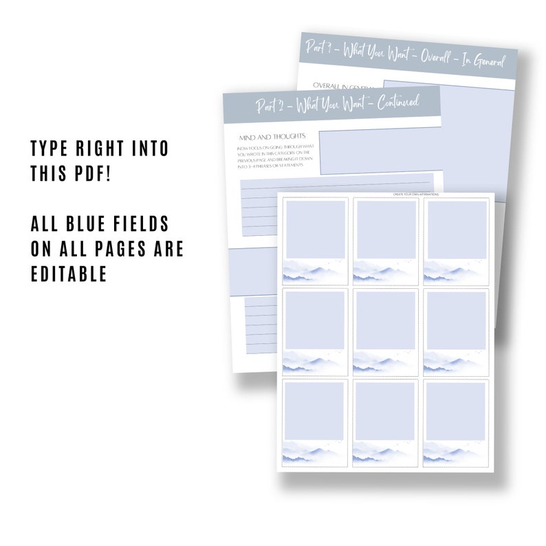 Printable Affirmation Cards for Daily Affirmations | Fillable ...