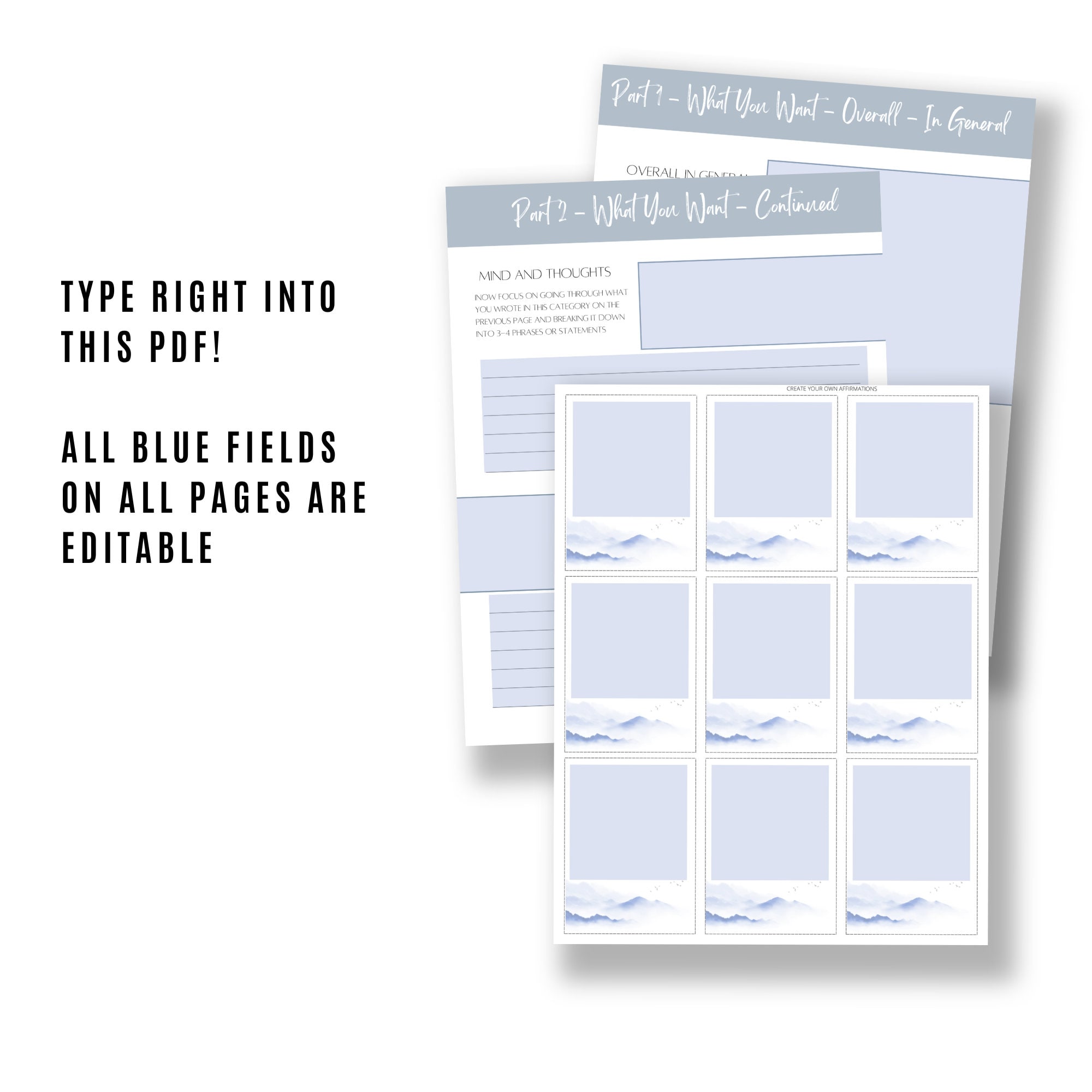 Printable Affirmation Cards for Daily Affirmations | Fillable ...