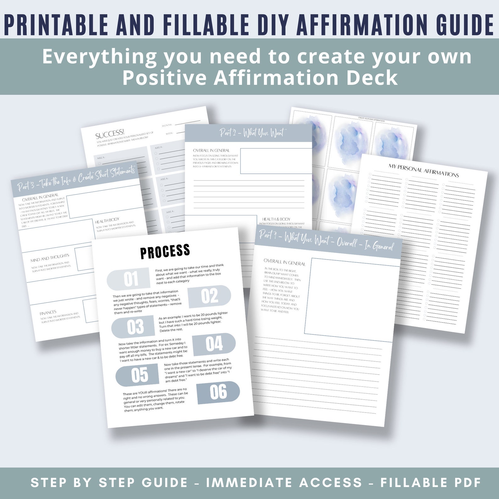 Printable Affirmation Cards for Daily Affirmations | Fillable ...