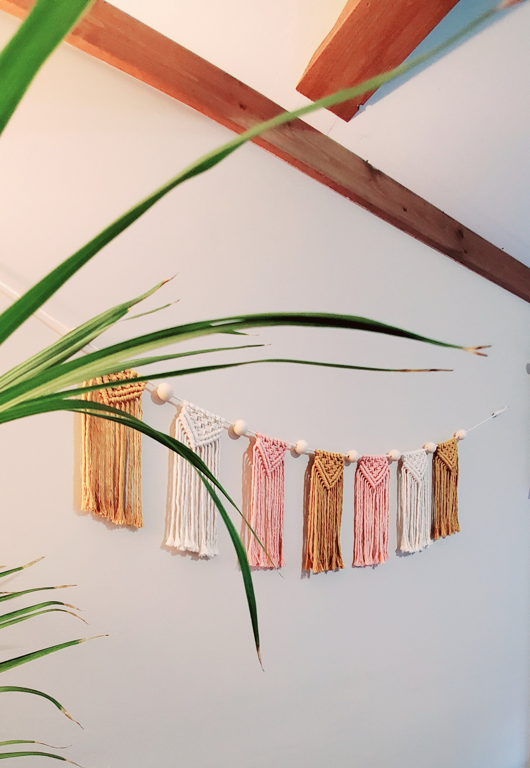 Macrame Garland Banner | Boho Home Decor | Nursery Decor | Dorm Decor ...
