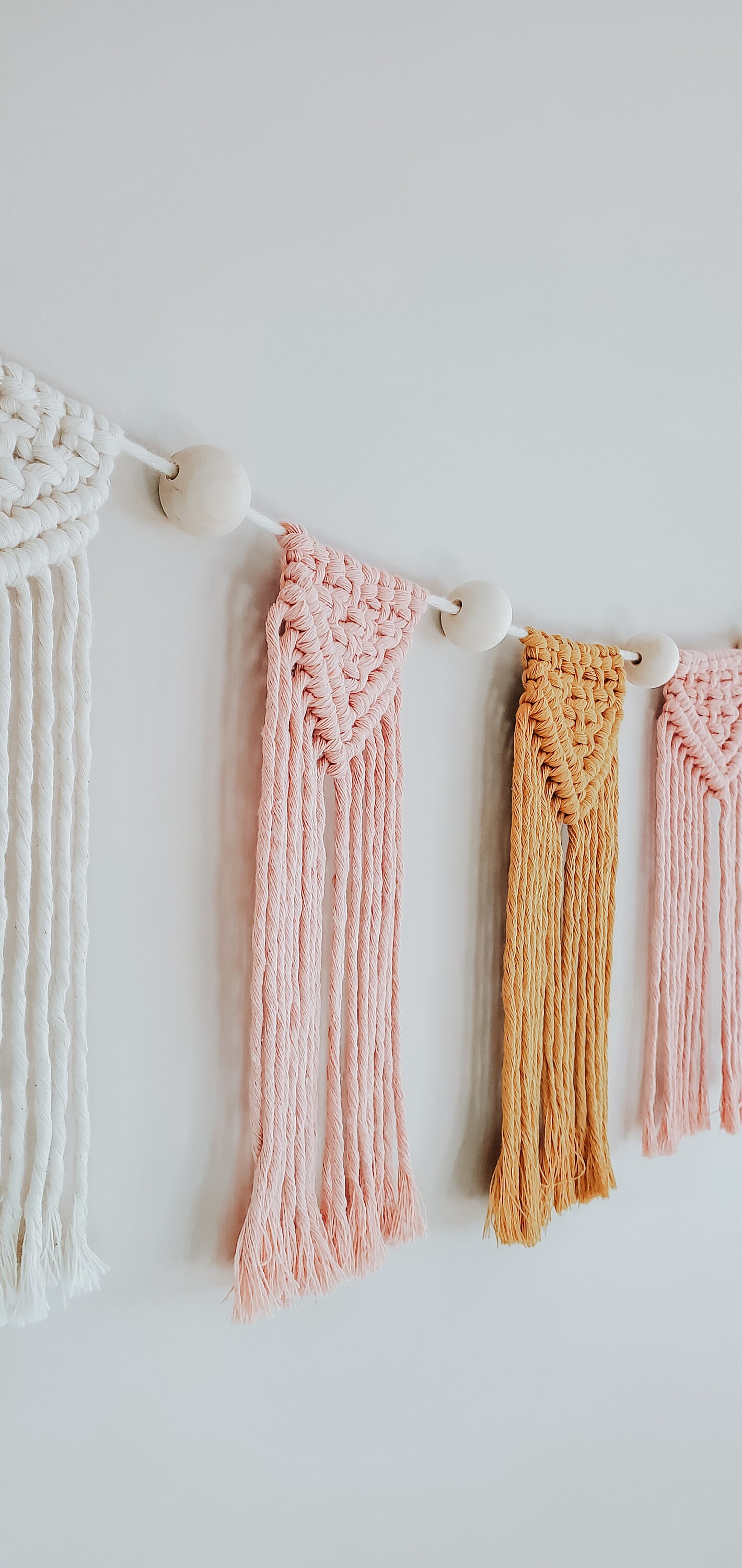 Macrame Garland Banner | Boho Home Decor | Nursery Decor | Dorm Decor ...
