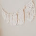 White Macrame Banner With Beads | Macrame Banner | Nursery Decor ...