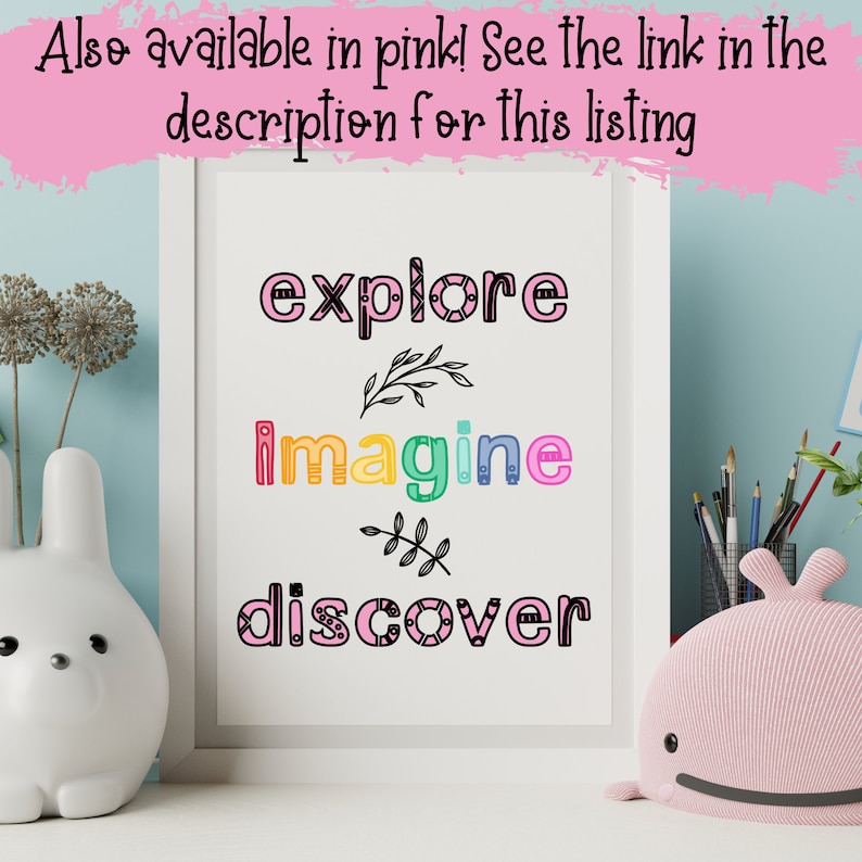 Explore, Imagine, Discover - Printable Wall Art | Instant Download ...