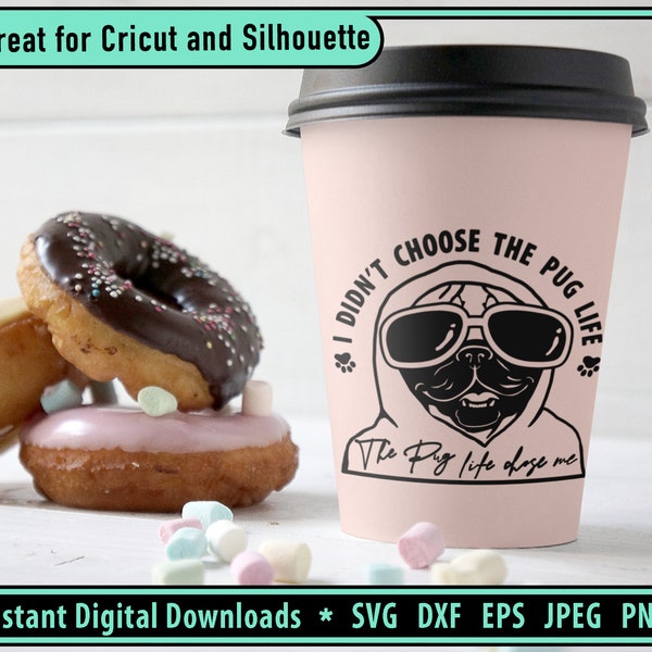 Pug Life Svg - Etsy