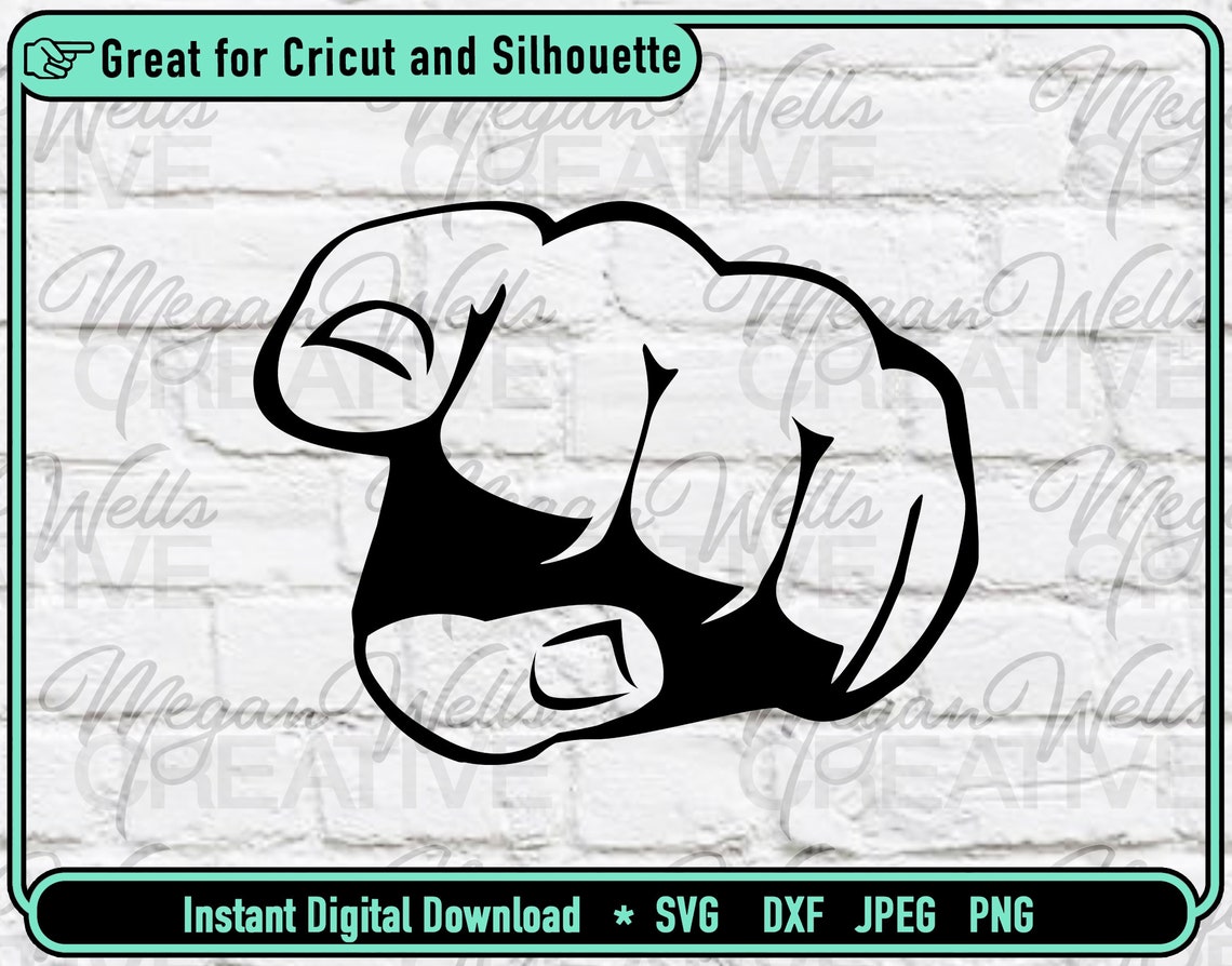 Finger SVG Cut File Pointing Finger Decal Cut File Cricut | Etsy