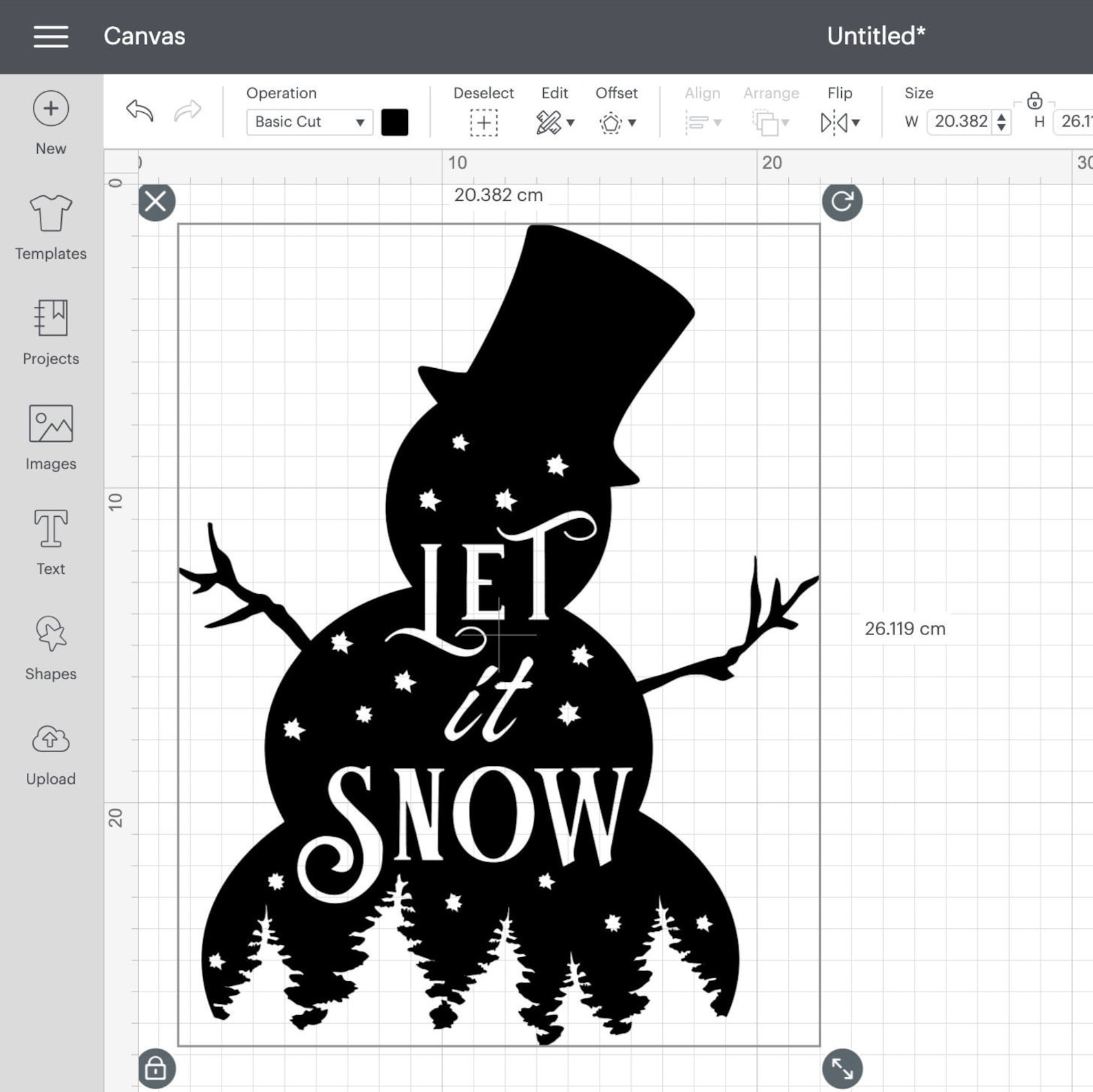 Christmas Snowman Svg Vector , Let It Snow Cut File, Cricut File, Cut ...