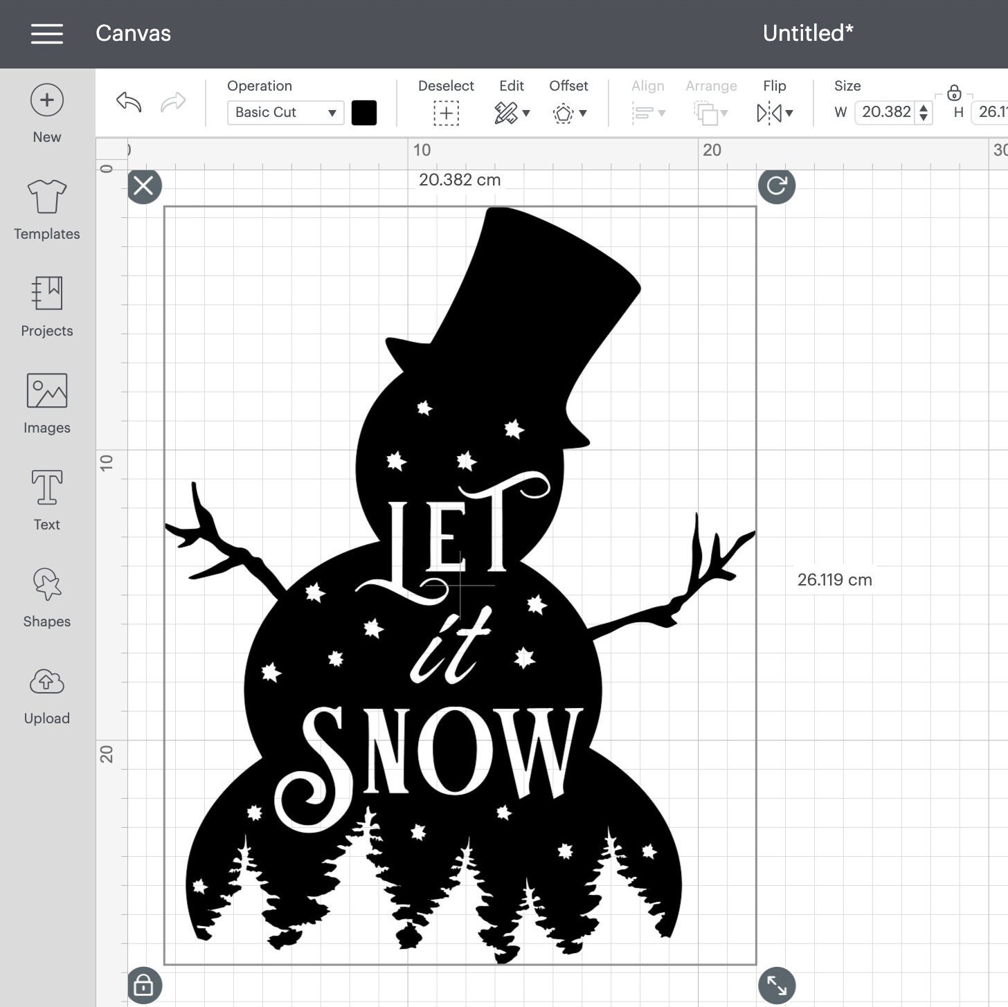 Christmas Snowman Svg Vector , Let It Snow Cut File, Cricut File, Cut ...