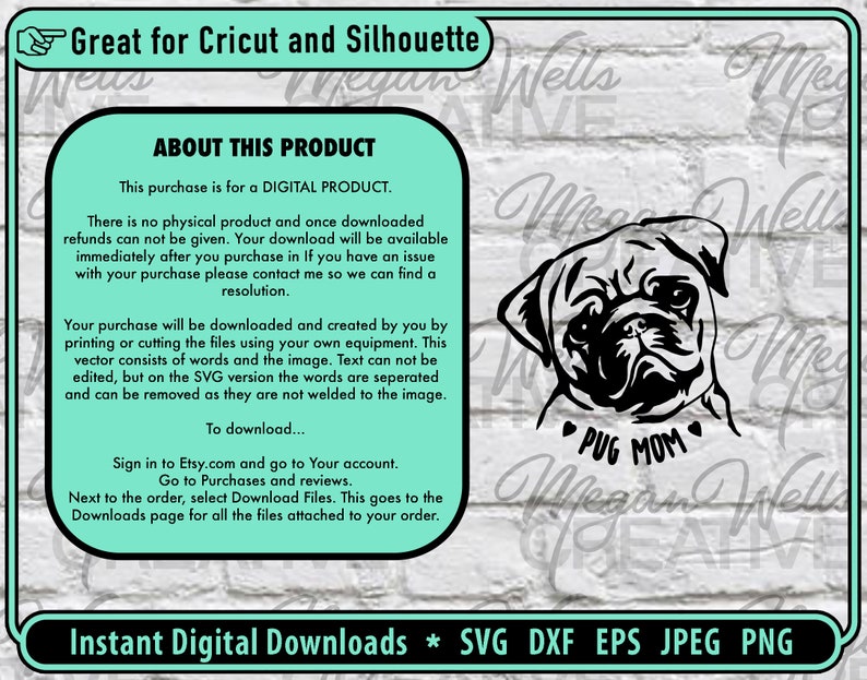 Pug Life SVG, Pug Mom Clipart, Pug Owner Png, Pug Vector, It's a Pug ...