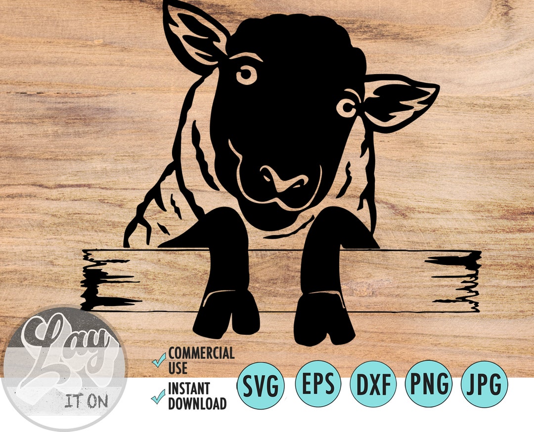 Sheep Svg for Cricut, Peeking Sheep, Farm Vector, Ewe Png, Sheep ...