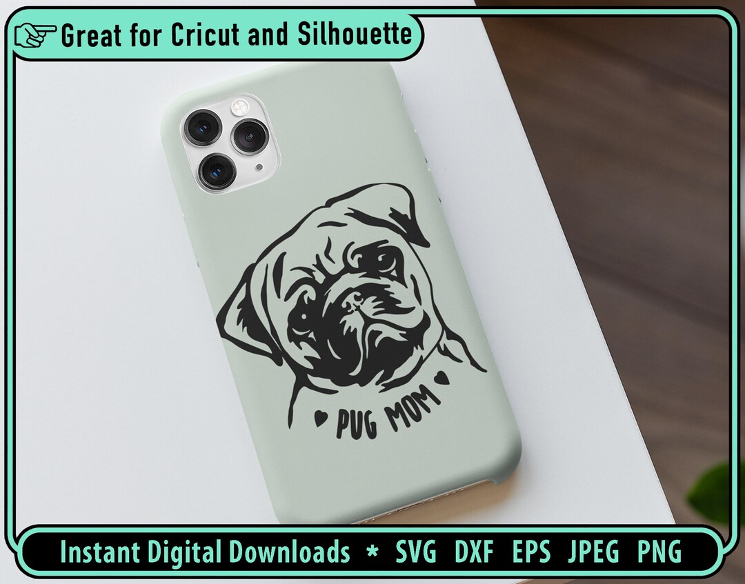 Pug Life SVG, Pug Mom Clipart, Pug Owner Png, Pug Vector, It's a Pug ...