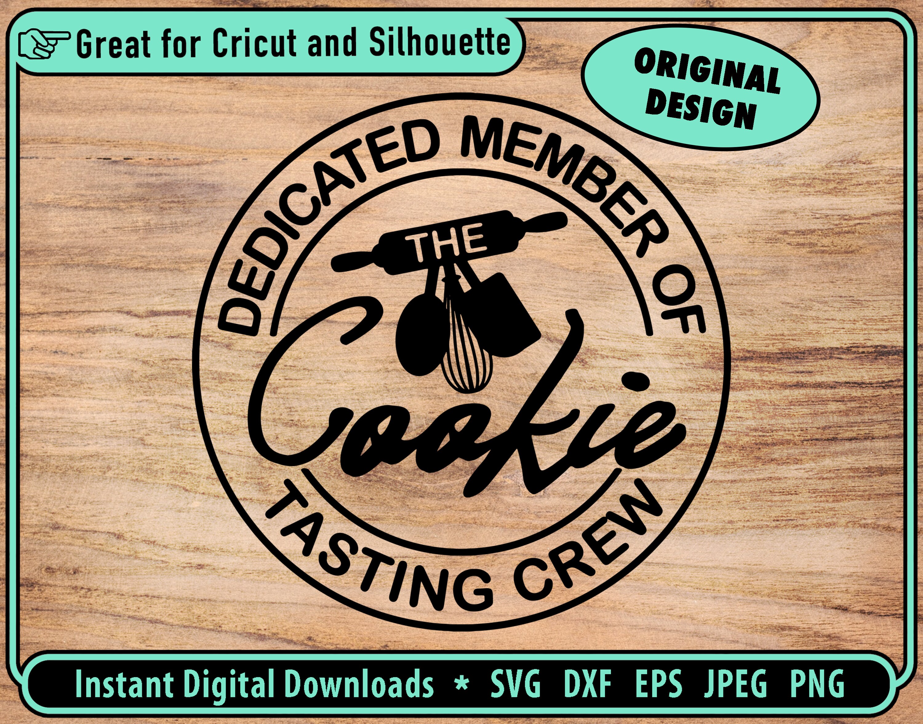 Cookie Tasting Crew Svg Eps Png Dxf Cutting Files for - Etsy