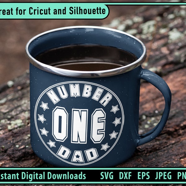 Number 1 Dad Clipart - Etsy