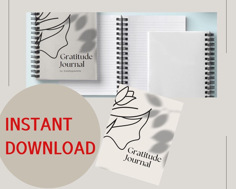Gratitude Journal Digital Download Daily Gratitude Prompts & Reflection ...