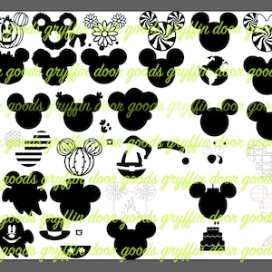 Seasonal Mickey Heads Svg Interchangeable Mouse Heads - Etsy