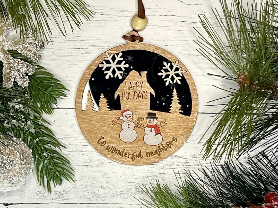 To a Wonderful Neighbor(s) Wooden Ornament, Neighbor Gift - Etsy