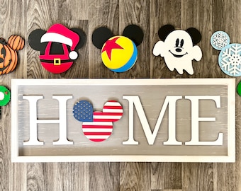 Mickey Home Sign Interchangeable - Etsy