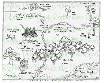 100 Acre Wood Map SVG - Etsy