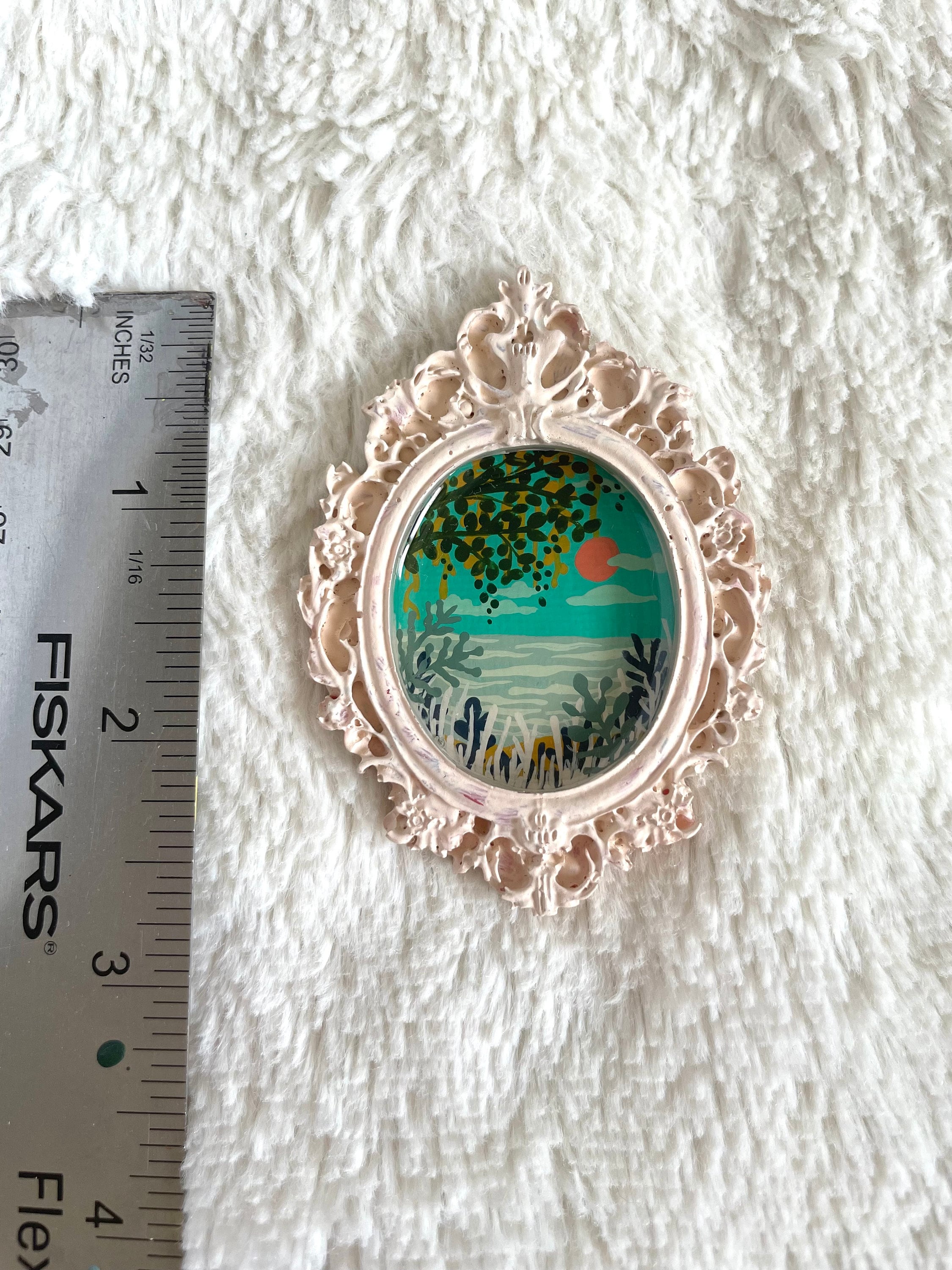 Mini Beach Scene Magnet Art Fridge Art Mini Art - Etsy