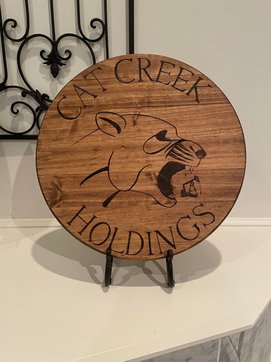 Customizable Wood Burned Round Sign - Etsy
