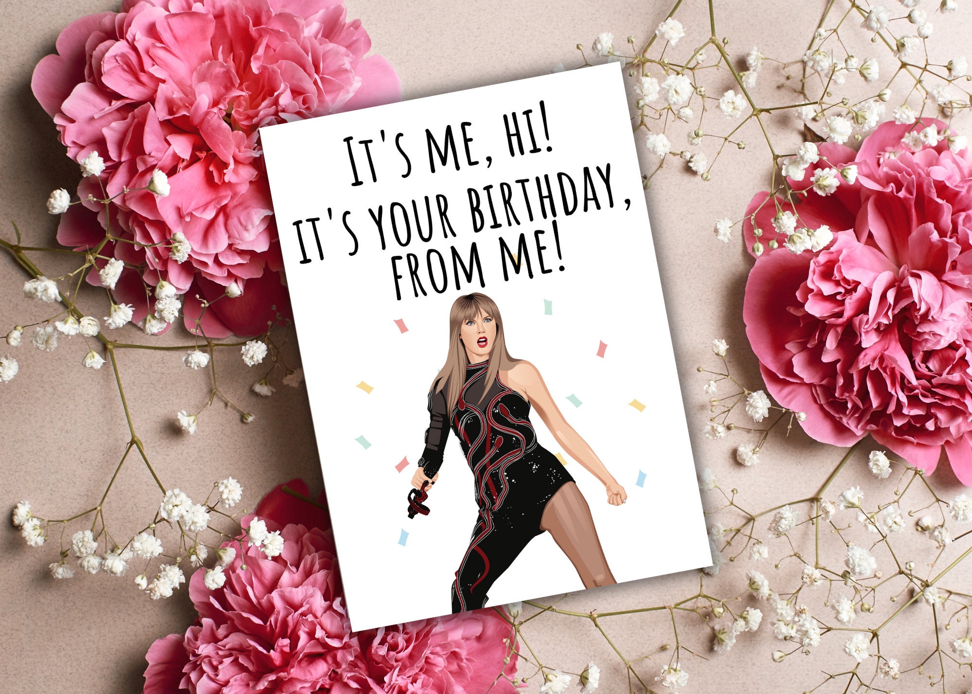 Taylor Swift Birthday Card Funny Birthday Card For Her Taylor Etsy