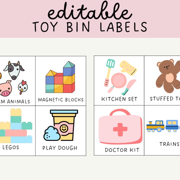 Toy Storage Labels - Etsy