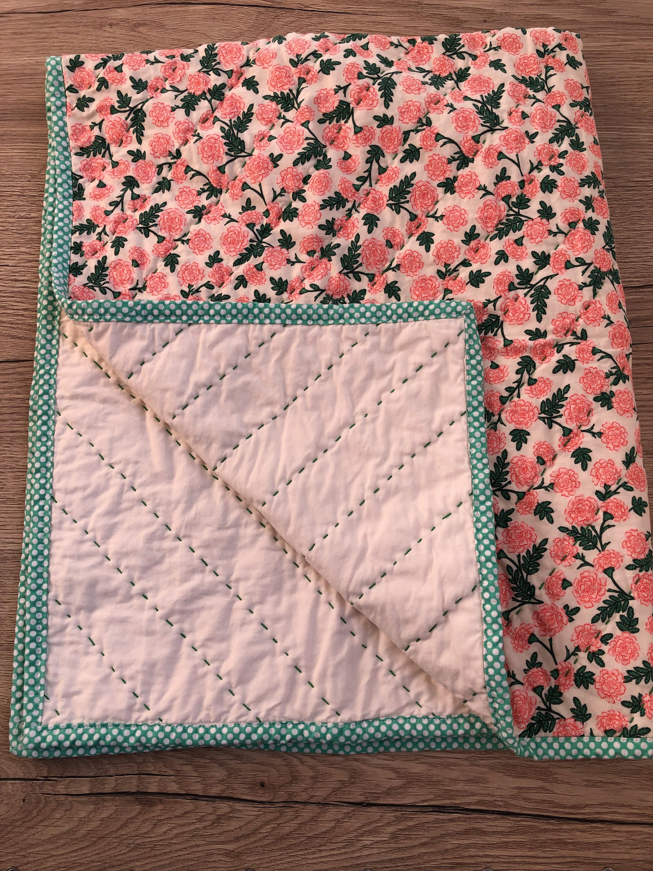 Whole Cloth Baby Quilt | Rifle Paper Co. Fabric | Bramble Dianthus ...