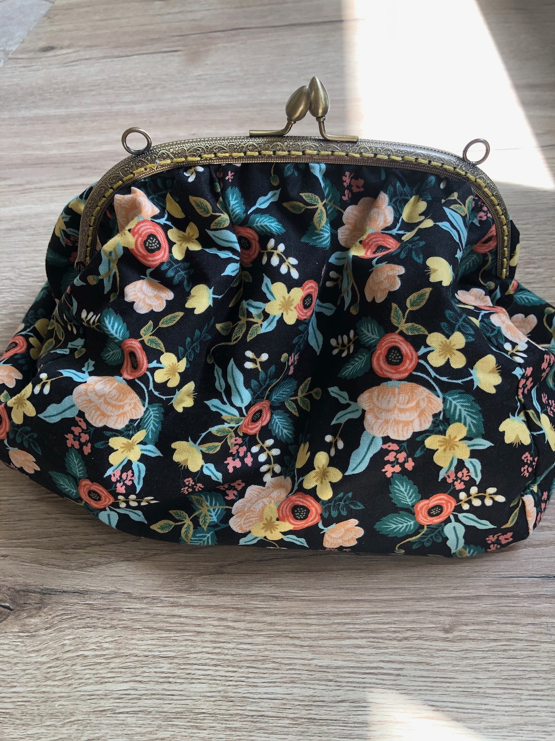 EARL Clutch Purse | Rifle Paper Co. Fabric | Primavera Birch Black - Etsy