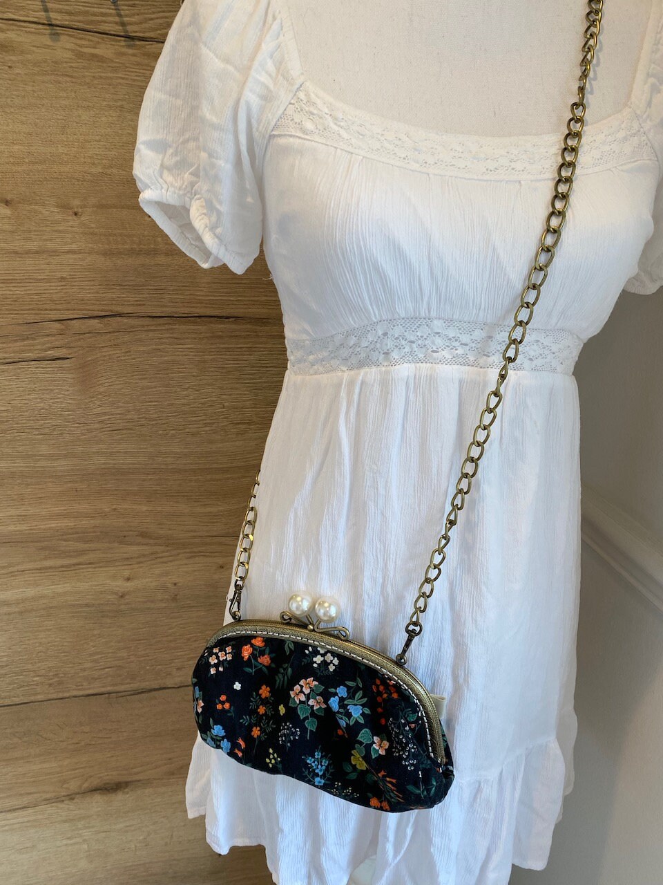 HELEN Clutch Purse Rifle Paper Co. Fabric Strawberry Fields Hawthorne ...