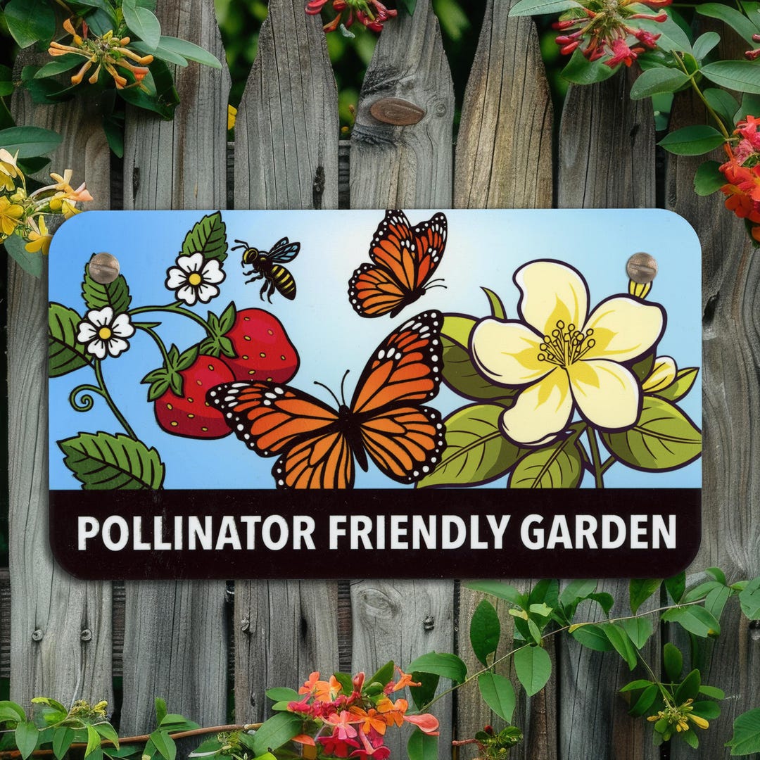 Pollinator Friendly Garden Aluminum Yard Sign | Gardener Gift - Etsy
