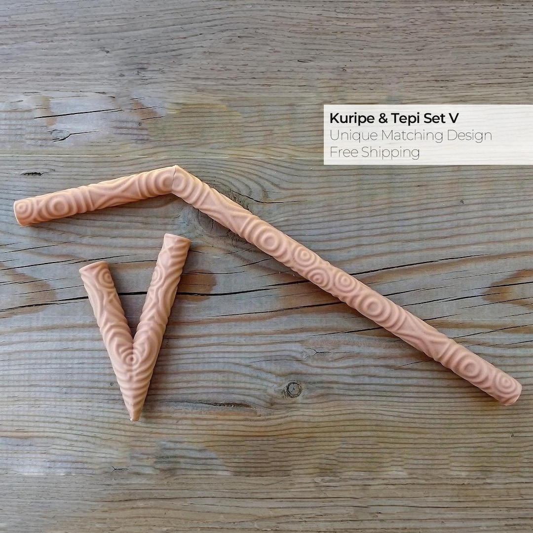 Kuripe & Tepi Set V • Rapé Applicator Pipes for Ceremony, 3D Printed ...