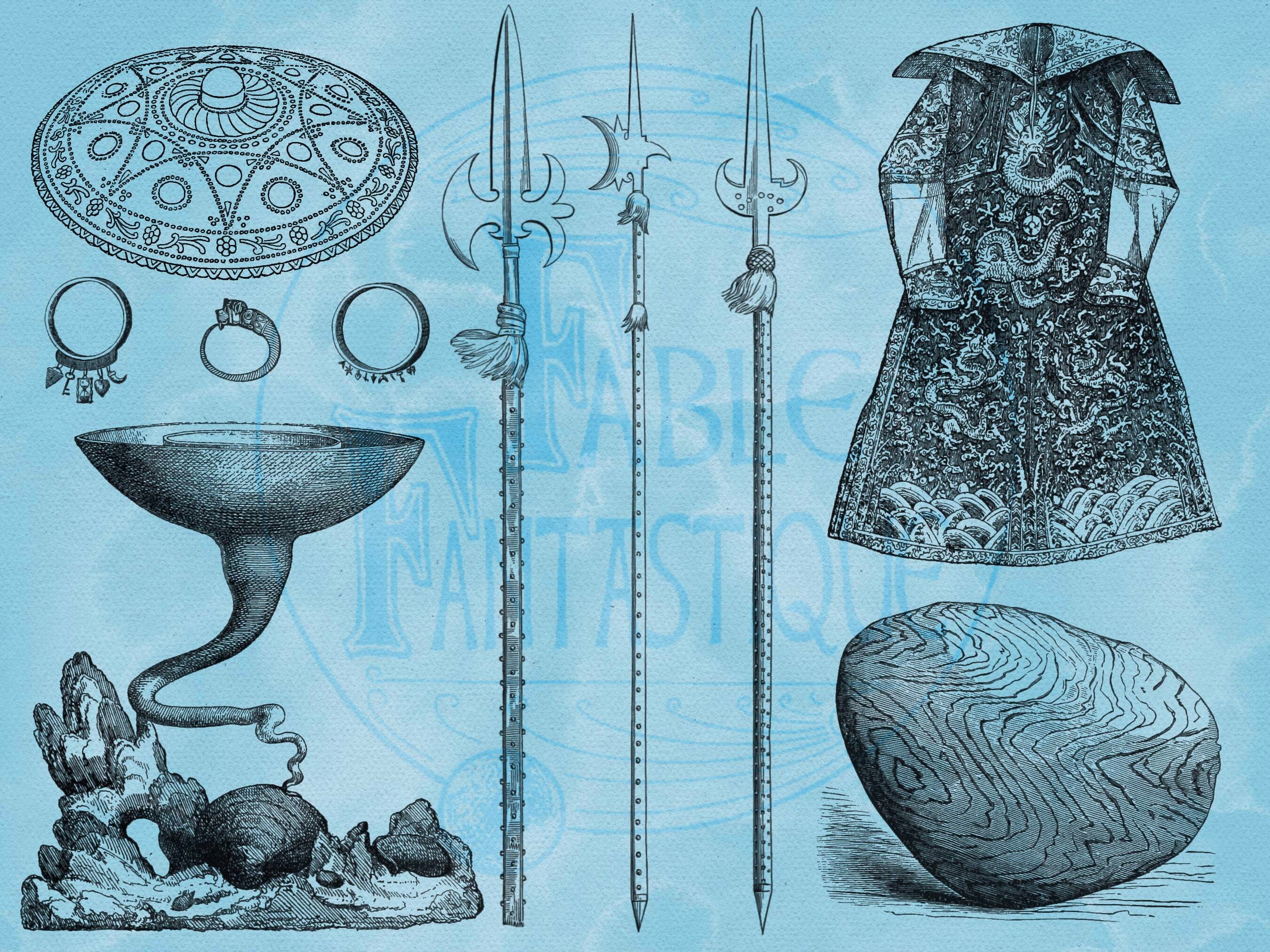 48 TTRPG Magic Items, Transparent Pngs, Vintage Illustrations - Etsy