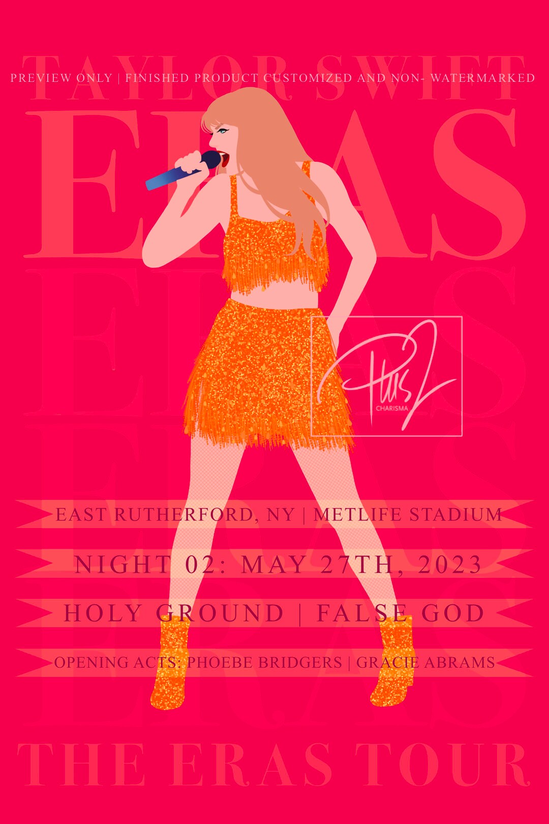 Minimalistic Eras Tour - Customized Tour Poster - Etsy