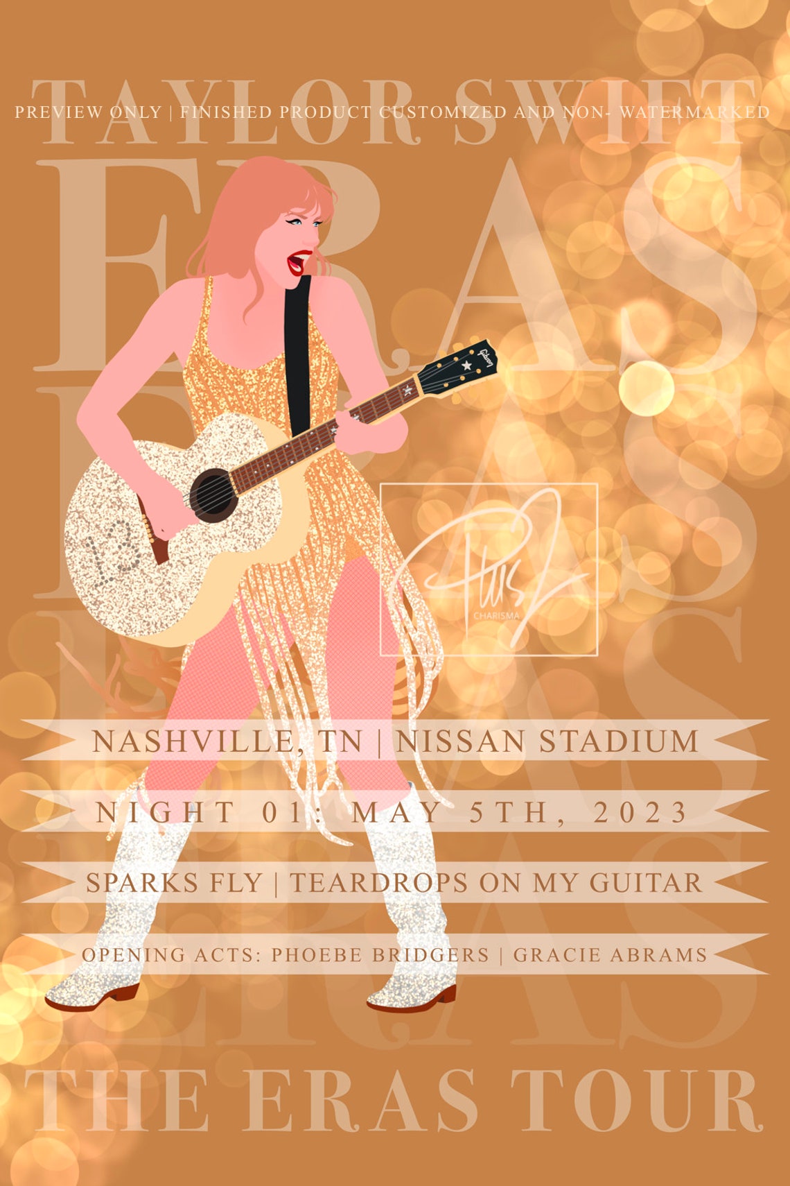 Minimalistic Eras Tour Customized Tour Poster - Etsy