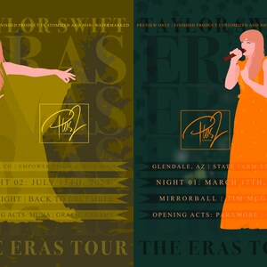 Minimalistic Eras Tour - Customized Tour Poster - Etsy